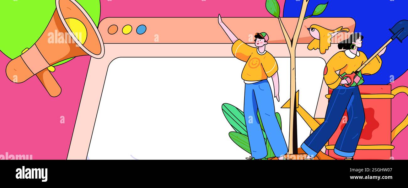 Flat character vector concept operation hand drawn illustration of ...