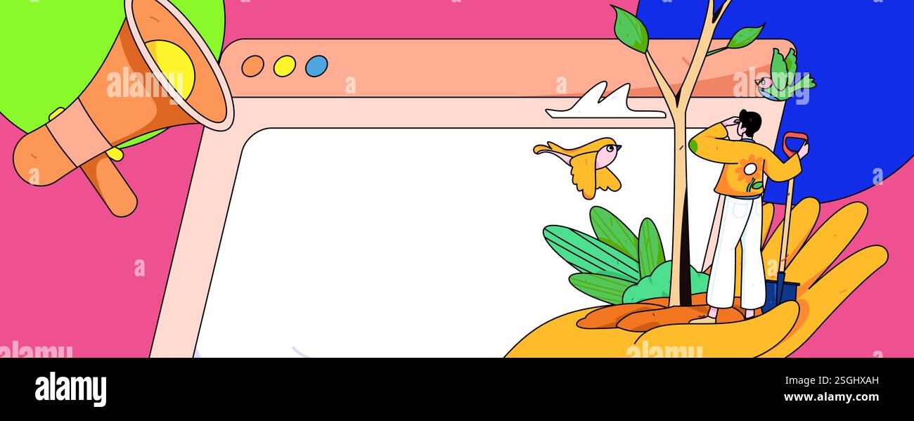 Flat character vector concept operation hand drawn illustration of ...
