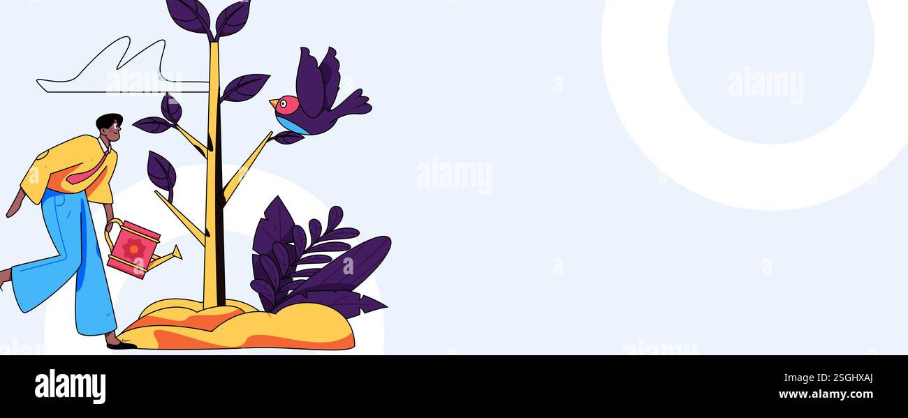 Flat character vector concept operation hand drawn illustration of ...