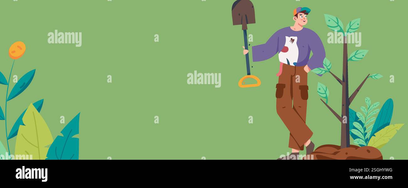 Flat character vector concept operation hand drawn illustration of ...