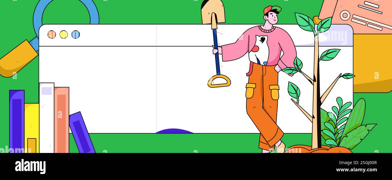 Flat character vector concept operation hand drawn illustration of ...