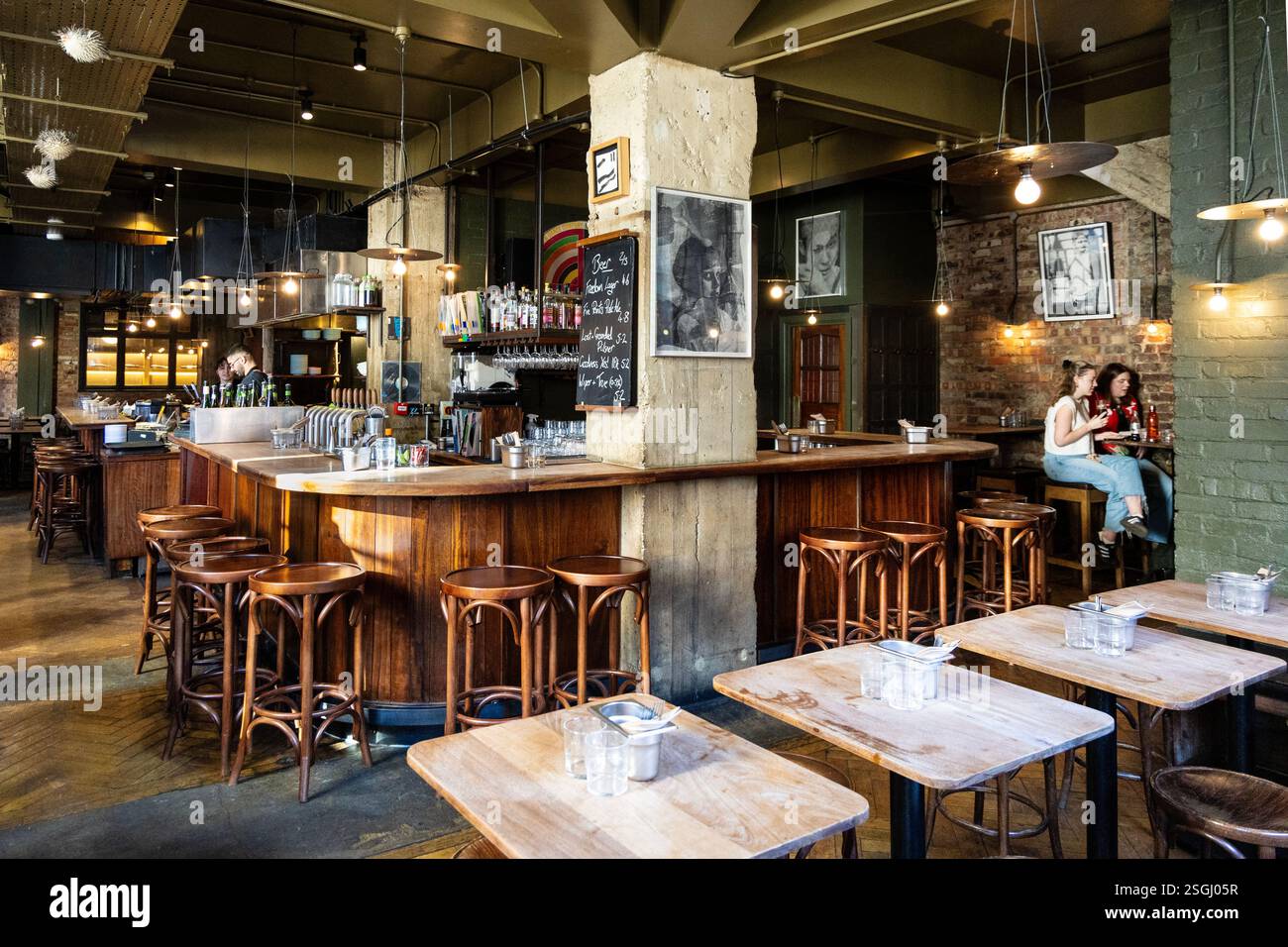 Interior of the Smoking Goat restaurant in Shoreditch, London, England ...