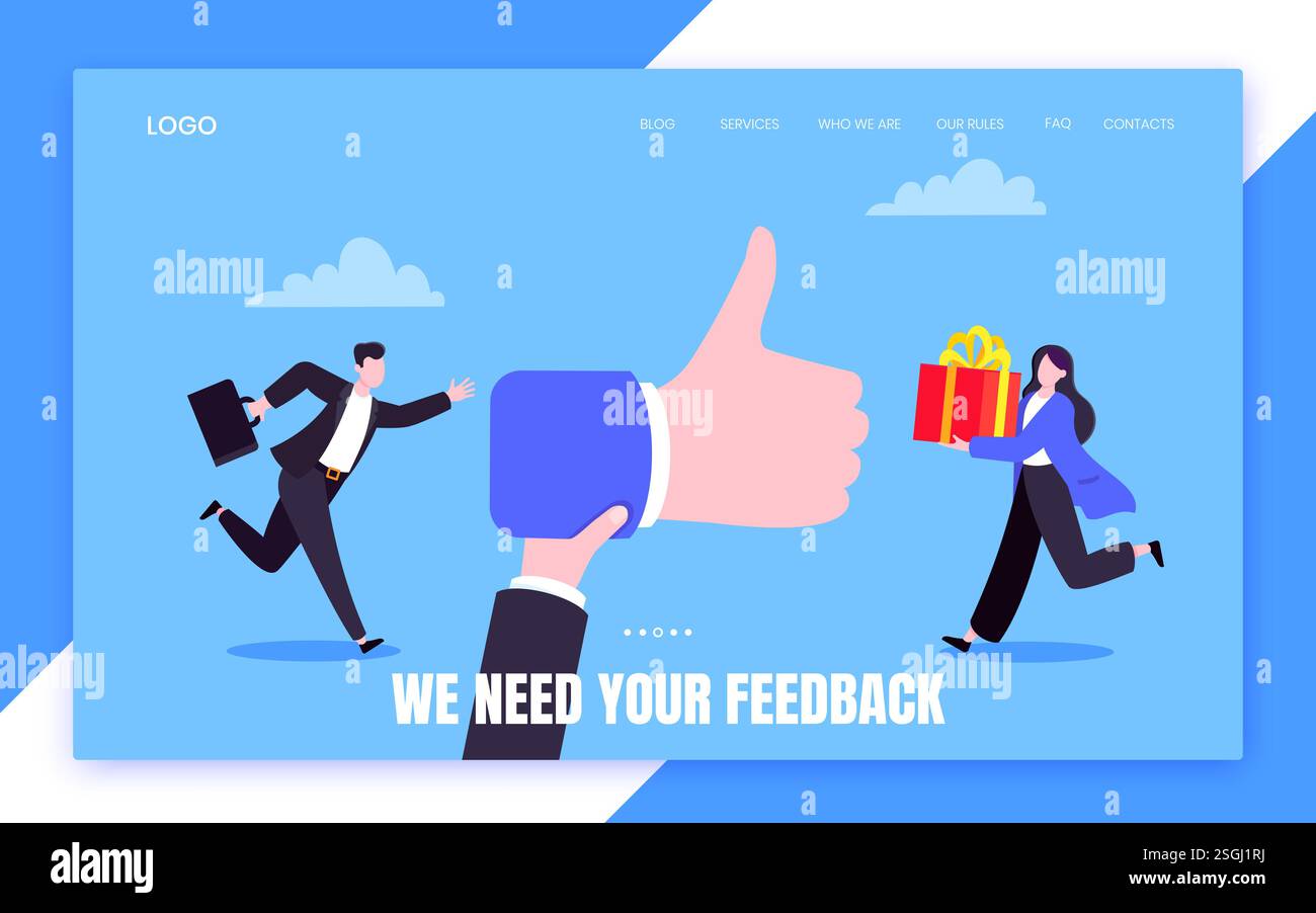 Customer feedback, employee or client satisfaction rating review with ...
