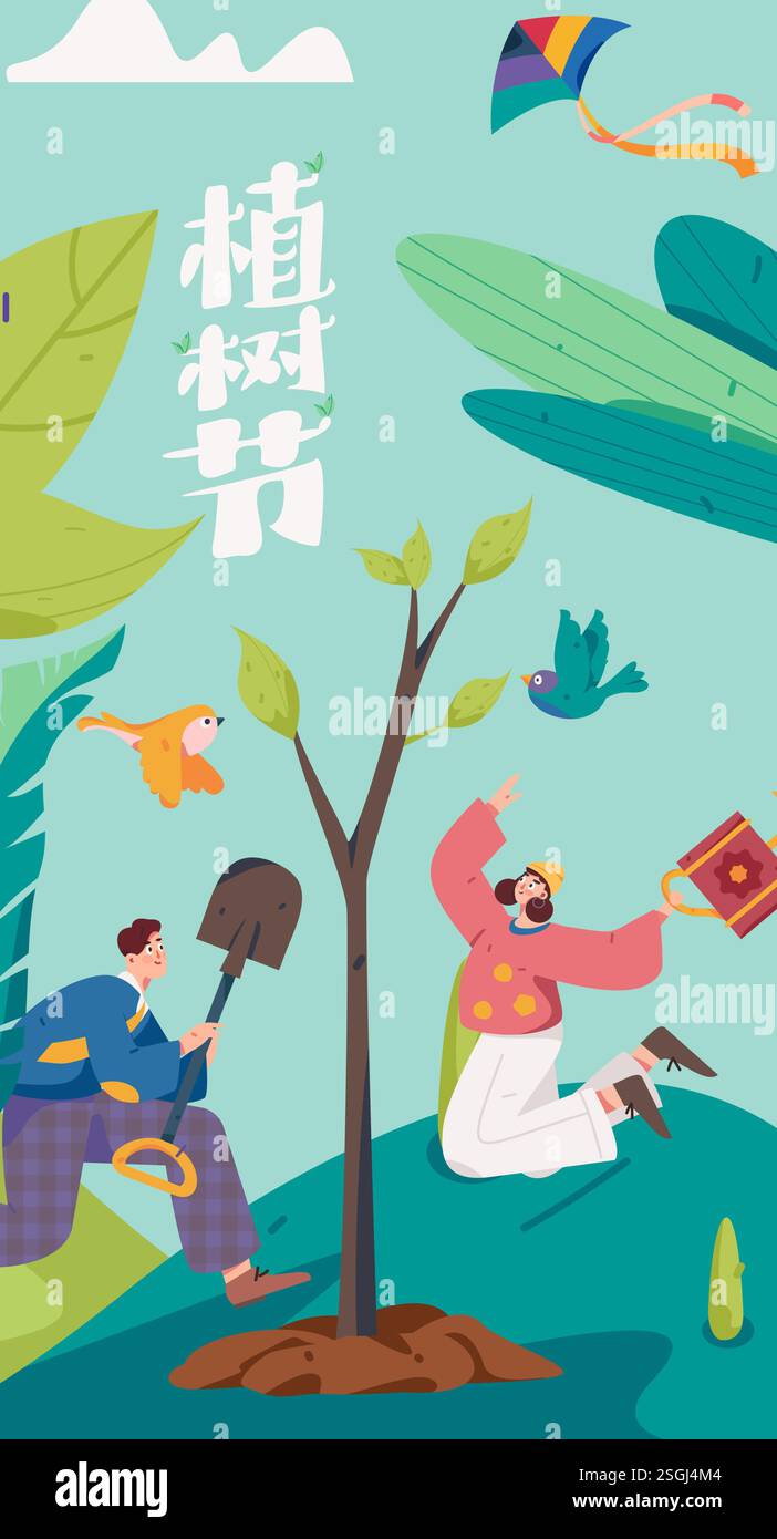 Flat character vector concept operation hand drawn illustration of ...