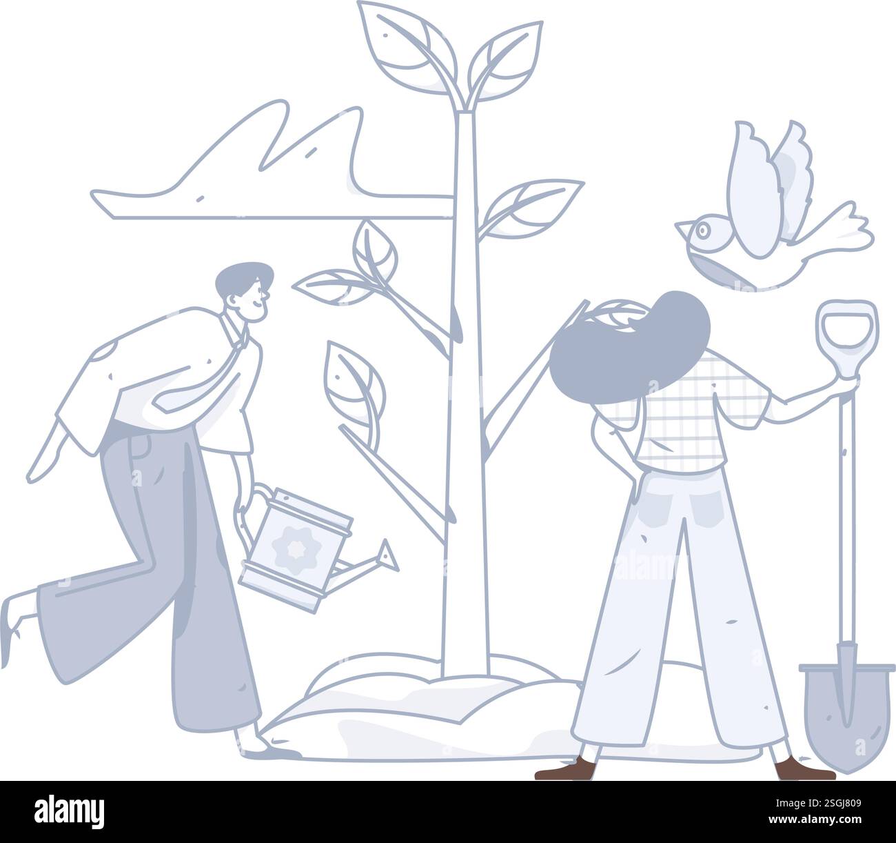 Flat character vector concept operation hand drawn illustration of ...