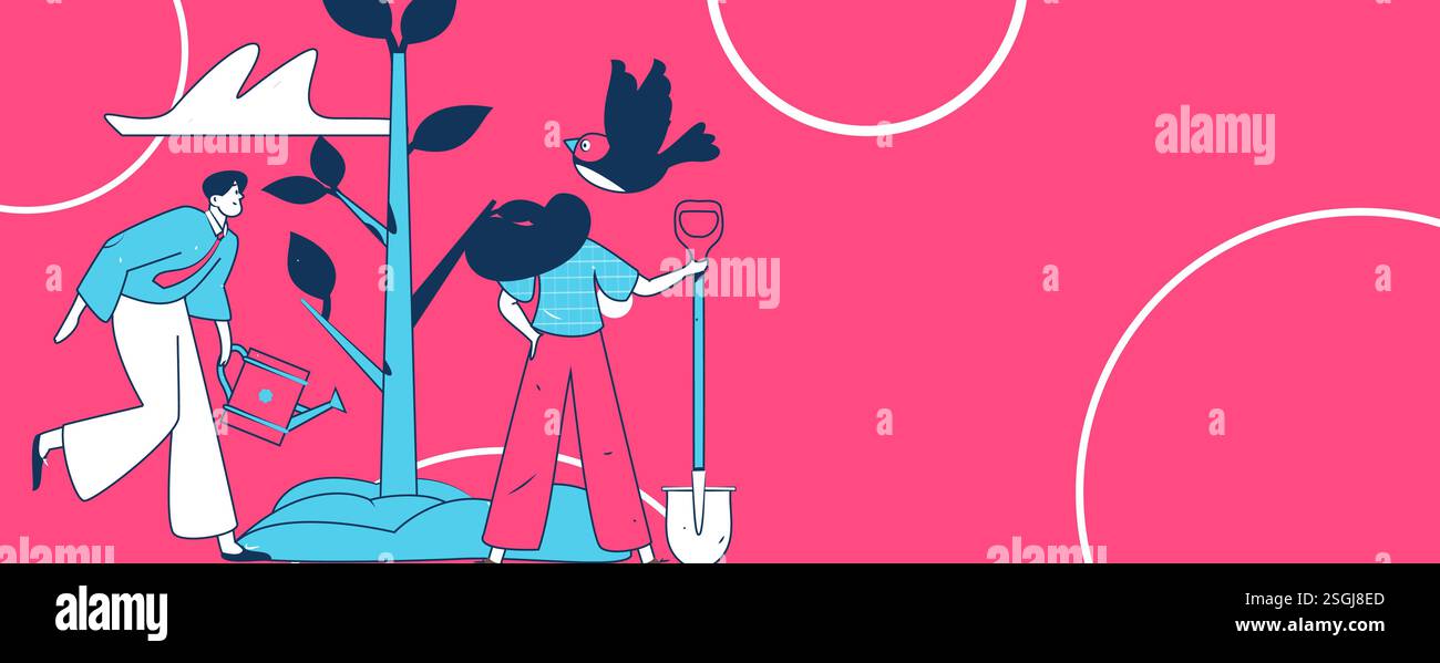 Flat character vector concept operation hand drawn illustration of ...