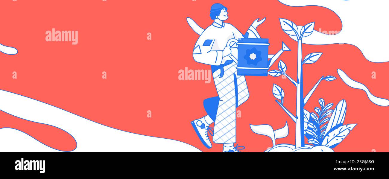 Flat character vector concept operation hand drawn illustration of ...