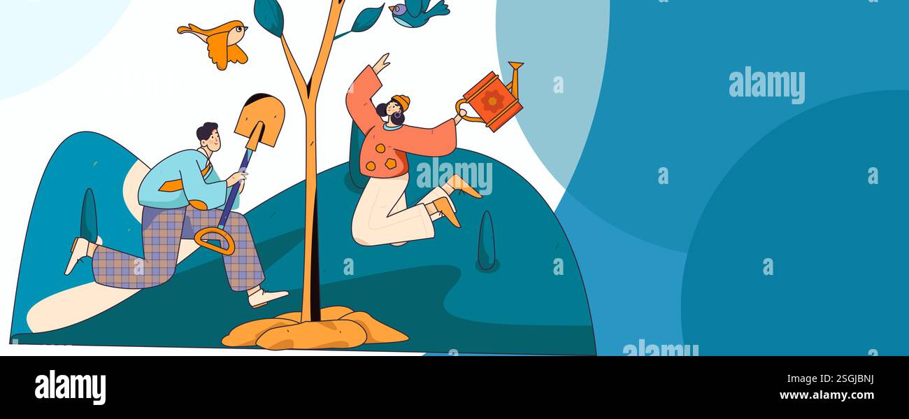 Flat character vector concept operation hand drawn illustration of ...