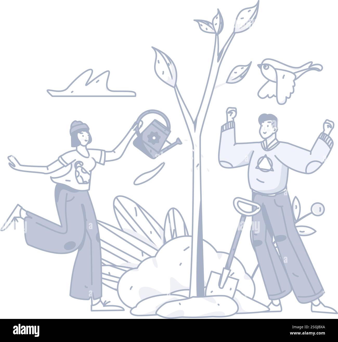 Flat character vector concept operation hand drawn illustration of ...