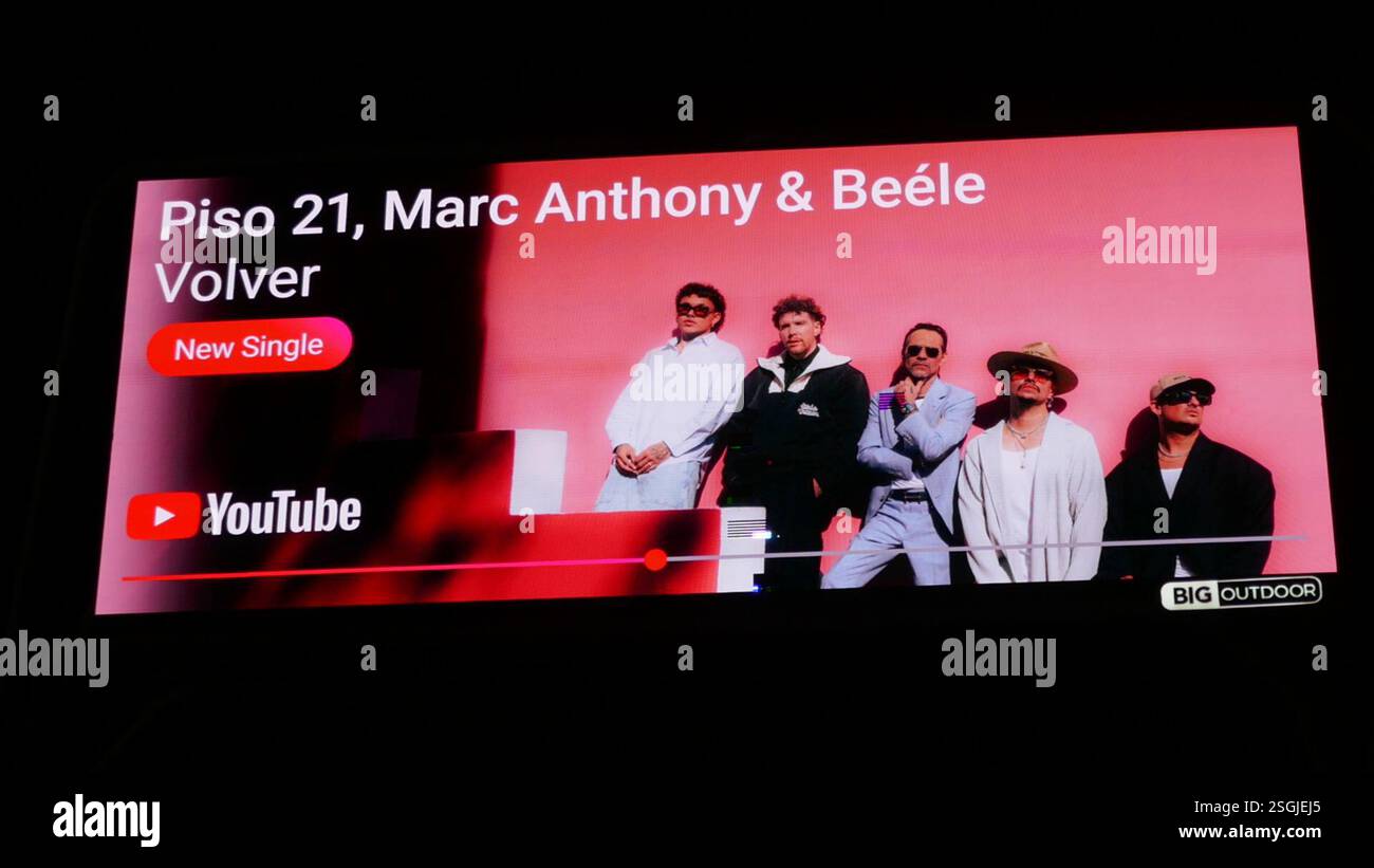 Los Angeles, California, USA 9th February 2025 Piso 21, Marc Anthony 7 ...