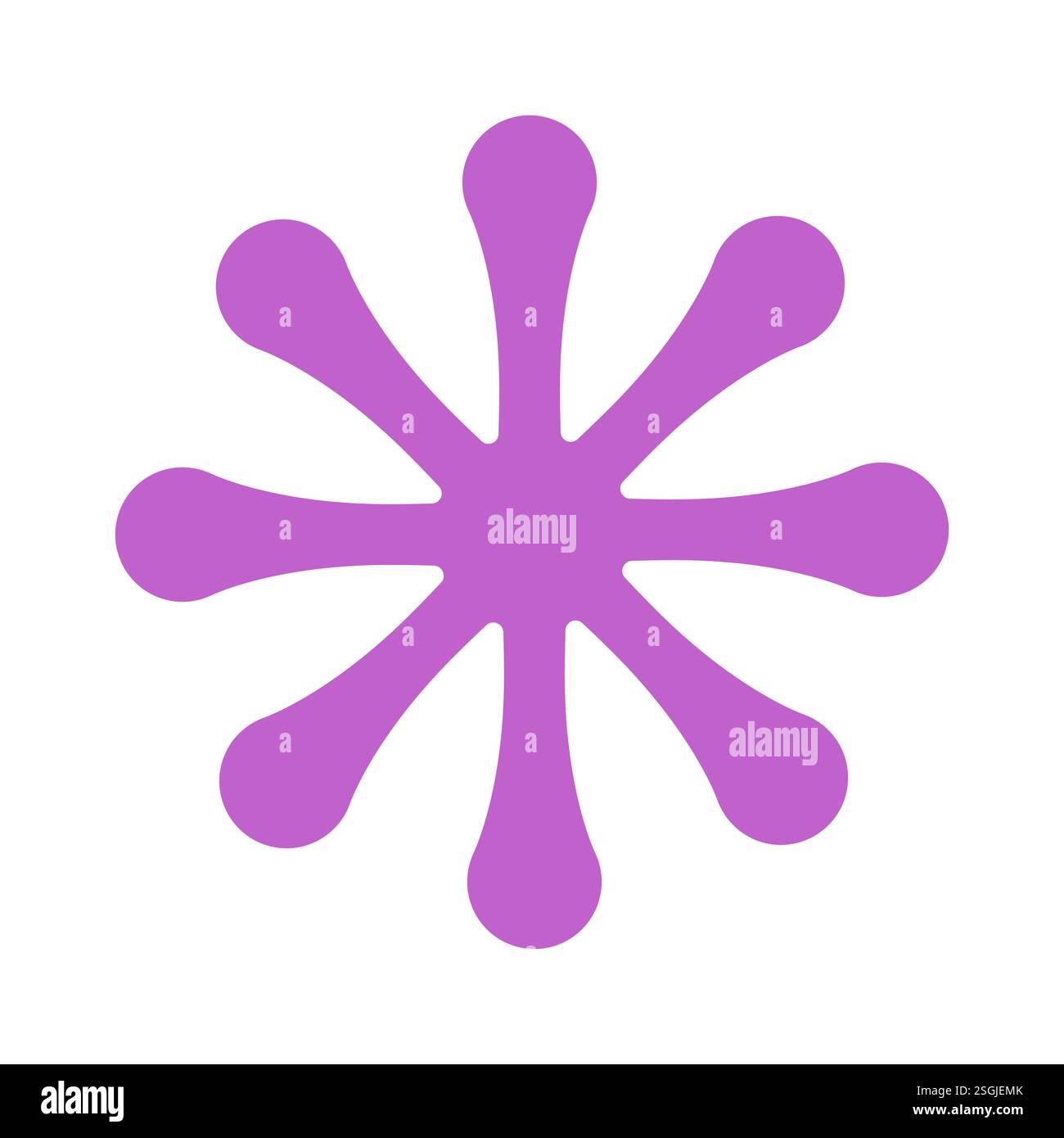 Purple eight pointed lilac star blot in shape lilac flower Stock Vector ...