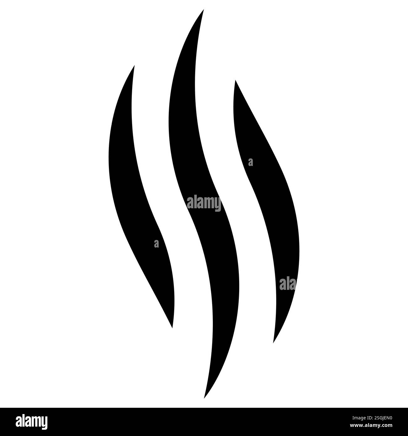 Wavy lines Icon aroma evaporation, logo warm smoke vapor diffusion ...