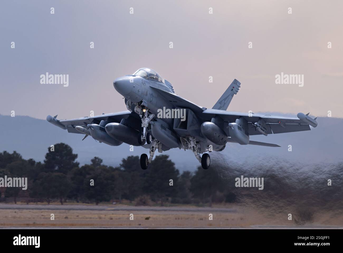 A Royal Australian Air Force (RAAF) EA-18G Growler takes off for a ...