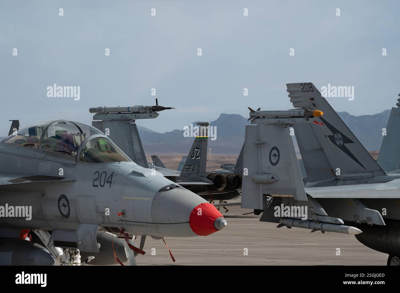 Royal Australian Air Force (RAAF) EA-18G Growlers, assigned to RAAF ...