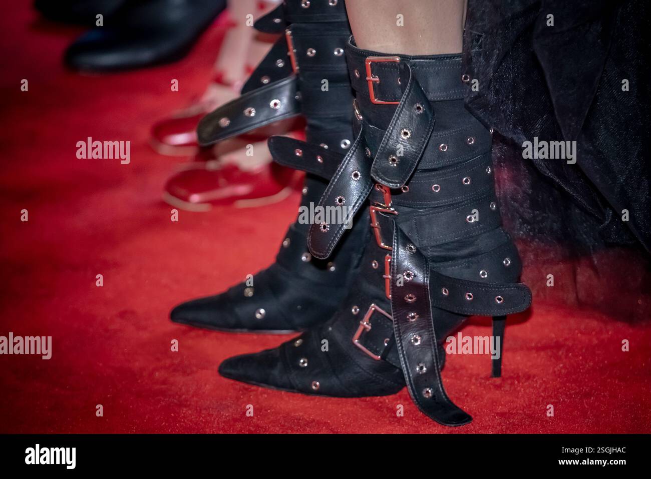 London, UK. 9th February 2025. Jo Foster (strappy boots) attends the ...