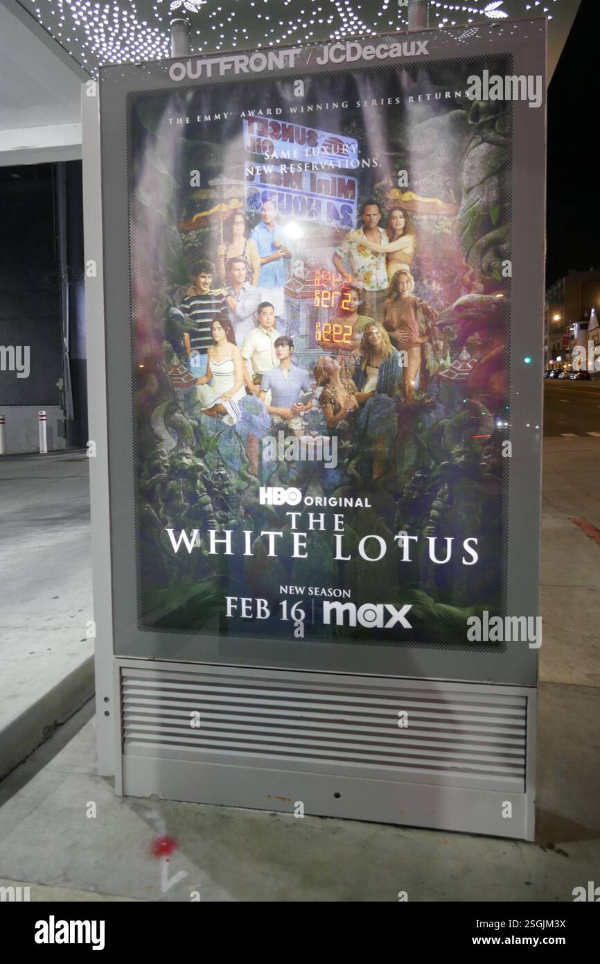 Los Angeles, California, USA 9th February 2025 The White Lotus MAX Bus ...