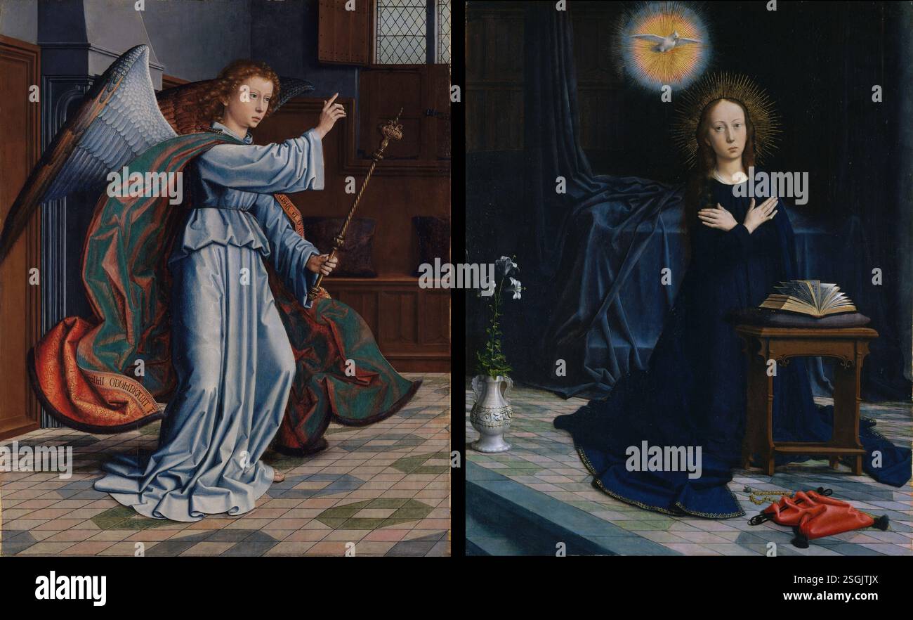 Gerard David - The Annunciation -. (The Angel and the Virgin Stock ...