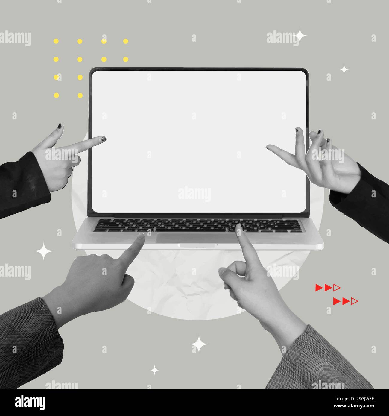 Collage social media engagement Stock Vector Images - Alamy