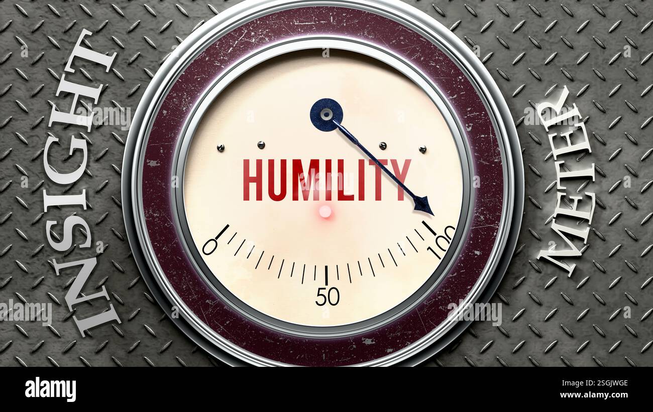 Humility and Insight that is hitting a full scale, showing a very high ...