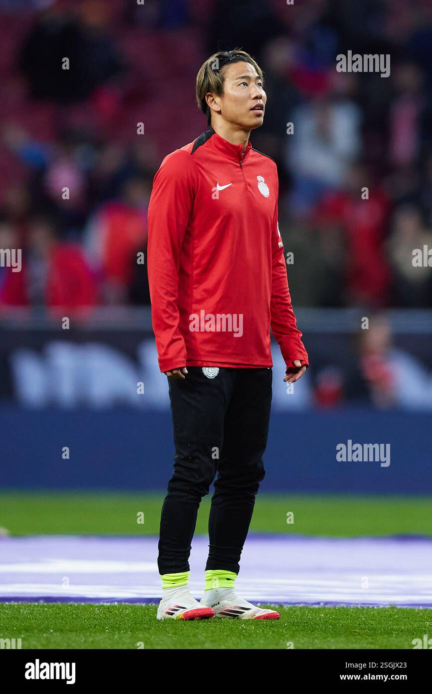 MADRID, SPAIN - FEBRUARY 01: Takuma Asano of RCD Mallorca during the La Liga EA Sports match ...