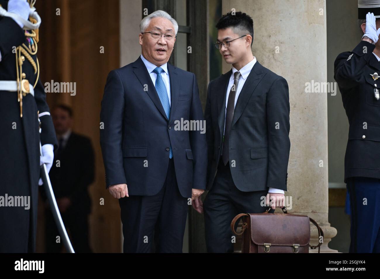 Paris, France. 10th Feb, 2025. Vice-Prime Minister of the People's Republic of China Zhang ...