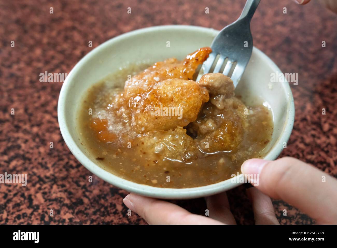 Taiwanese meatball - Delicious street food Bawan (Ba wan), steamed and ...