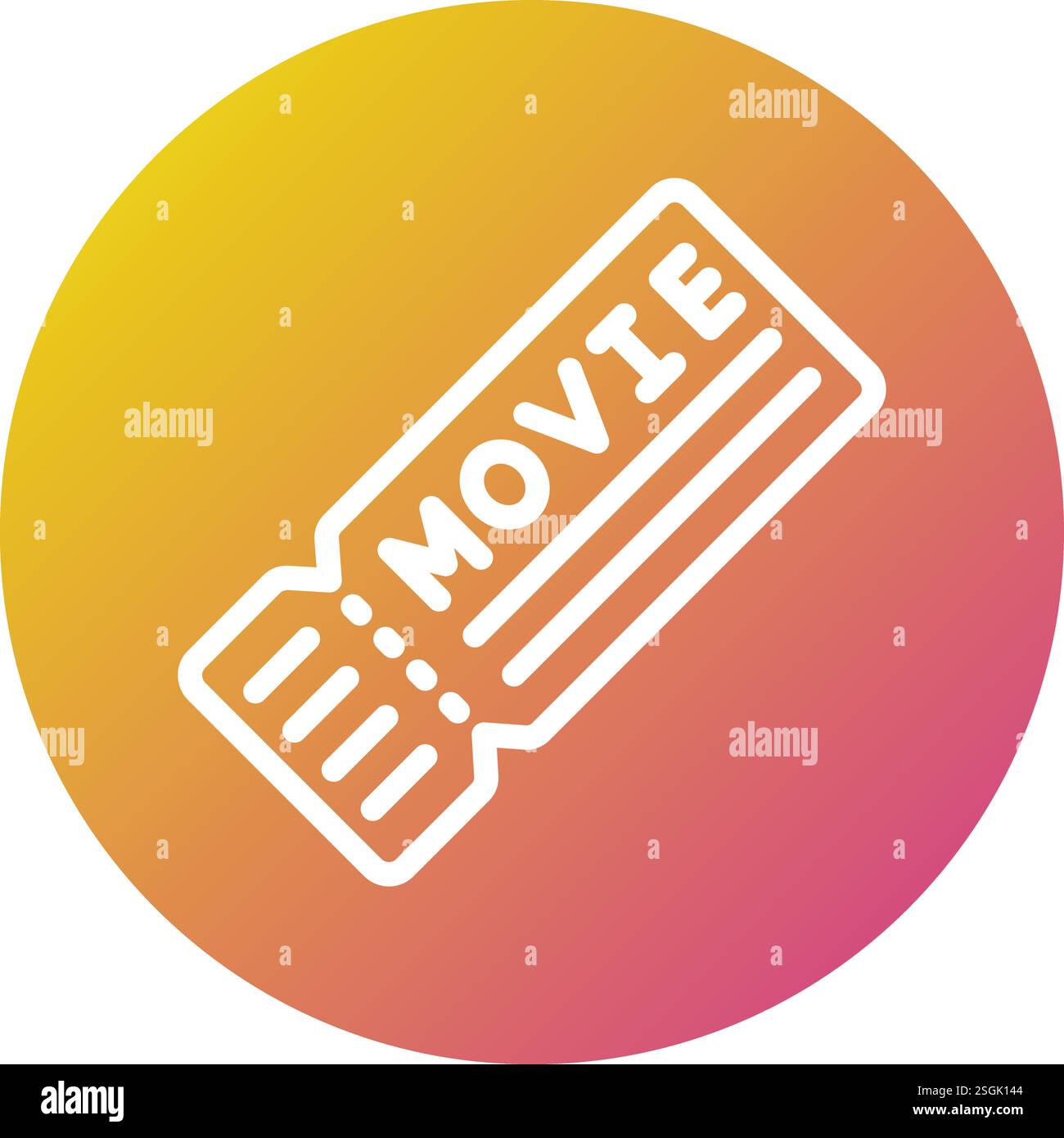 Movie Ticket Vector Icon Design Illustration Stock Vector Image & Art - Alamy