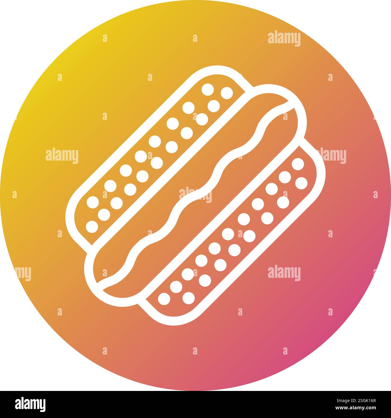 Hot Dog Vector Icon Design Illustration Stock Vector Image & Art - Alamy