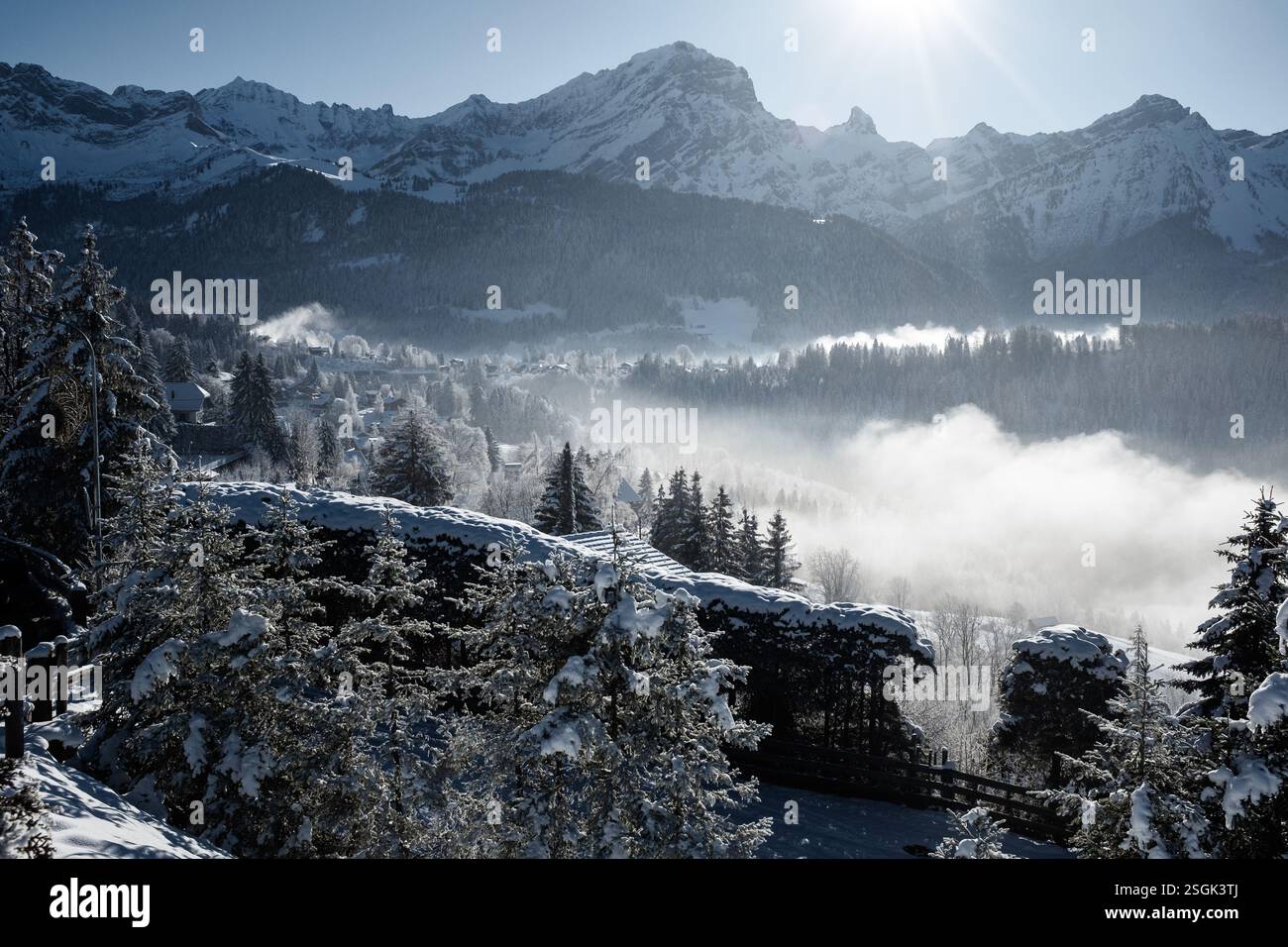 Villars sur Ollon ski station and resort in te Alps Vaudoise ...