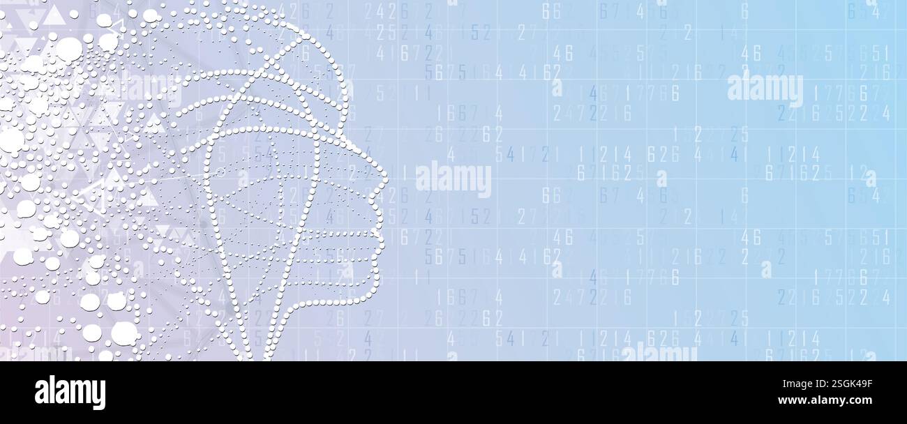 Abstract Artificial intelligence. Cloud computing. Machine learning. Technology web background ...