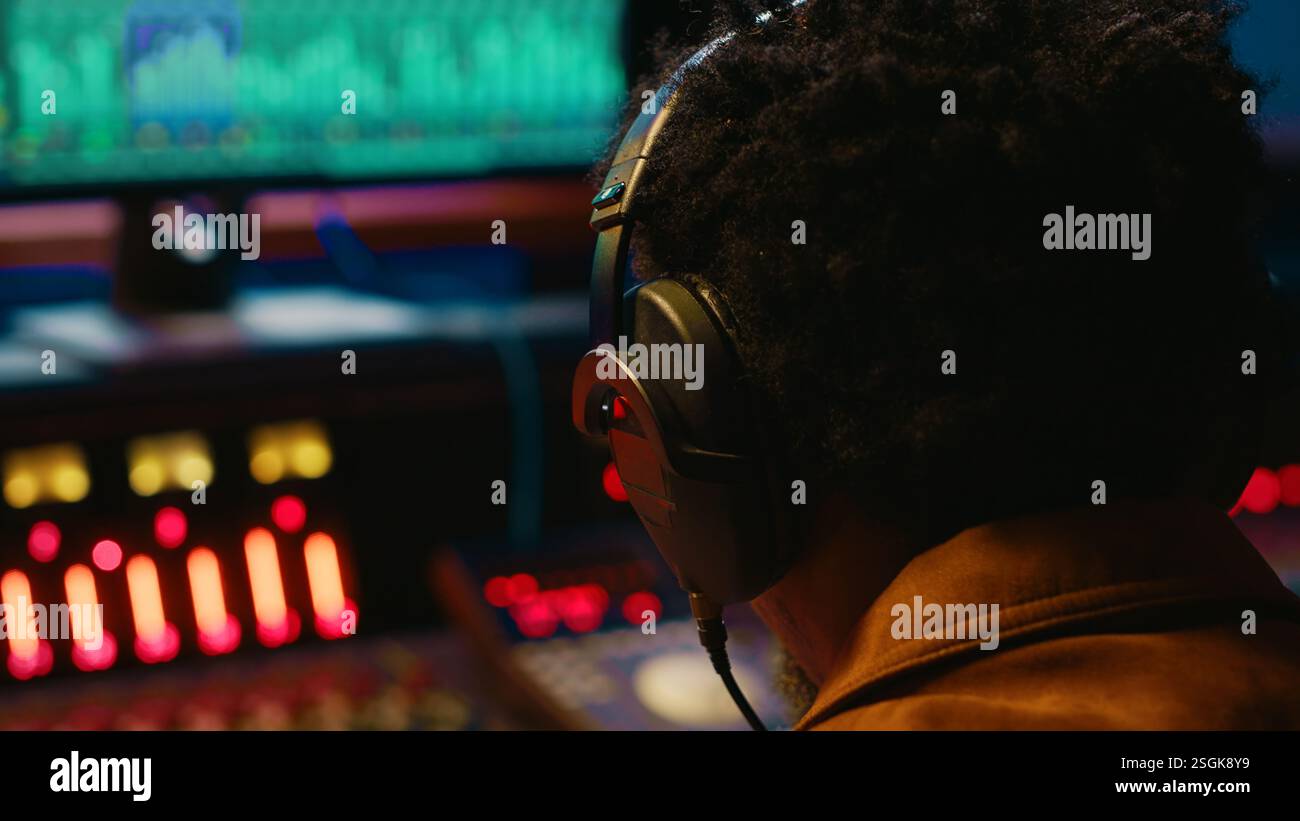 Tracking engineer processing mixing hi-res stock photography and images ...