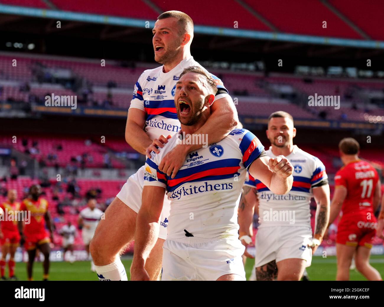 File photo dated 08-06-2024 of Wakefield Trinity's Luke Gale (right ...