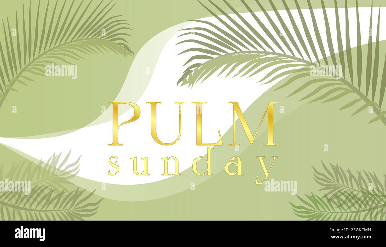 background with tropical palm tree for palm sunday Stock Vector Image ...