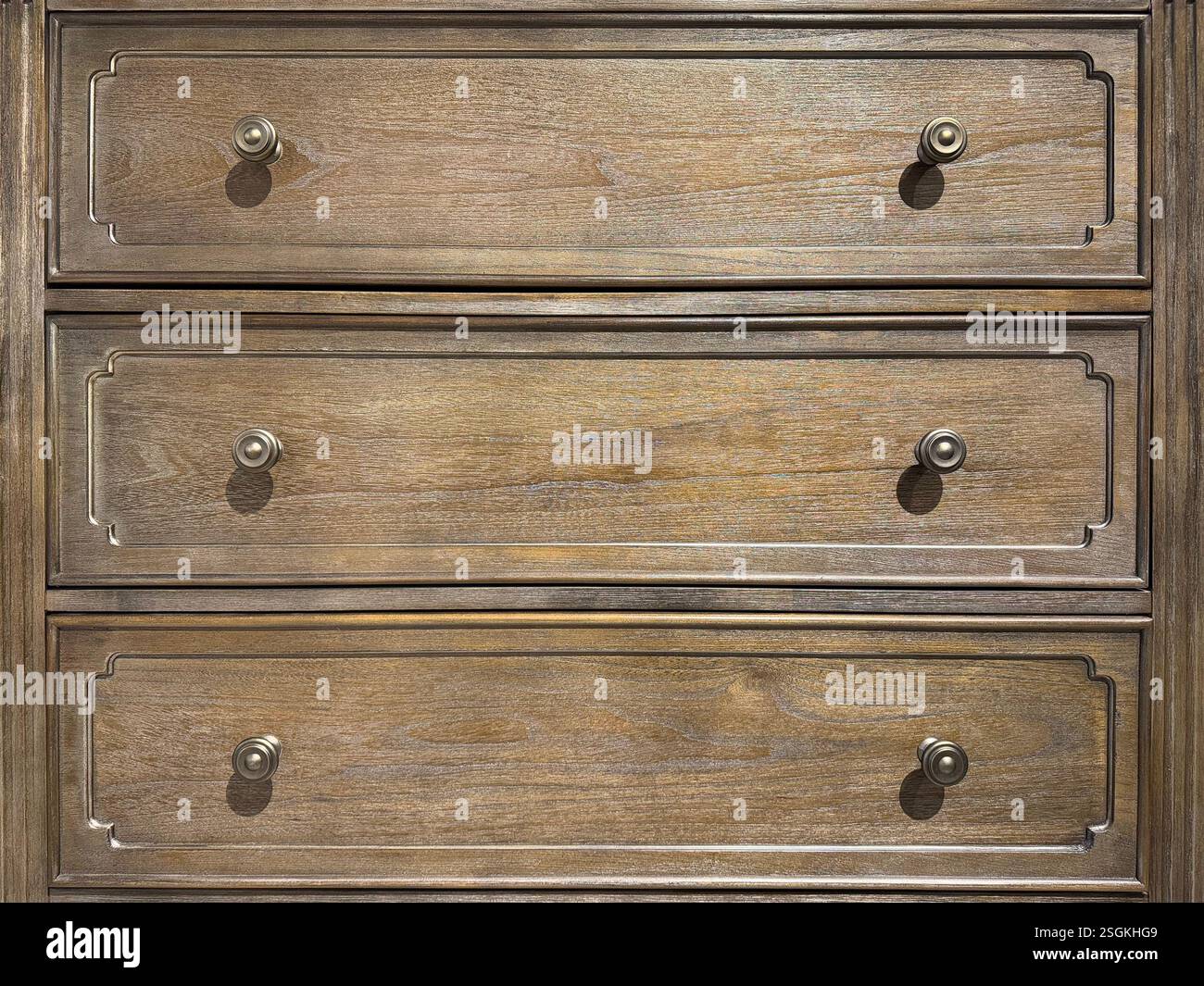 Close up of vintage rustic wood drawers. Carpentry works, cabinet ...