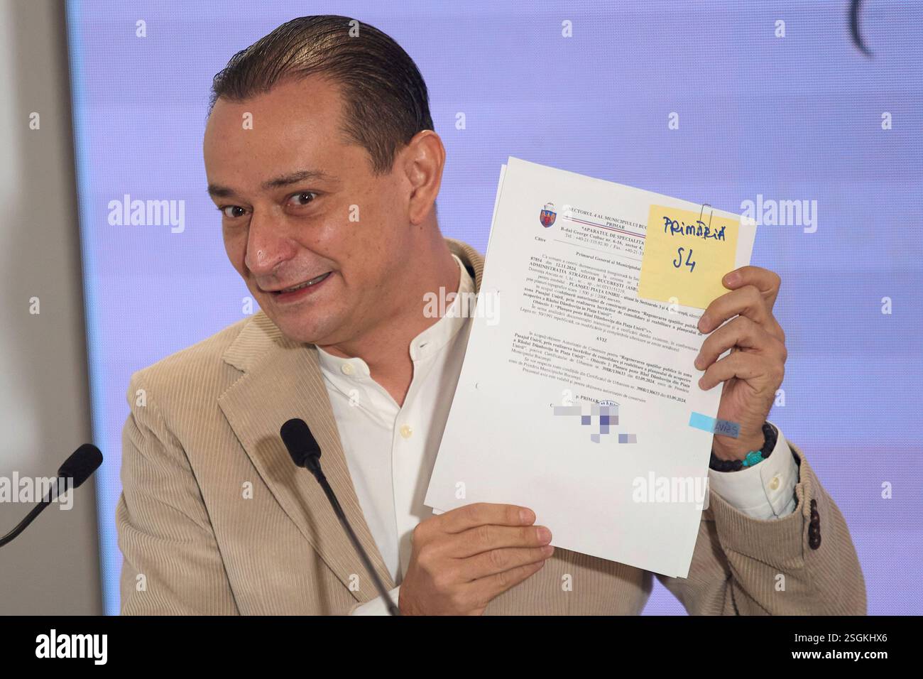 Bucharest, Romania. 10th Feb, 2025: Daniel Baluta, the mayor of Sector ...