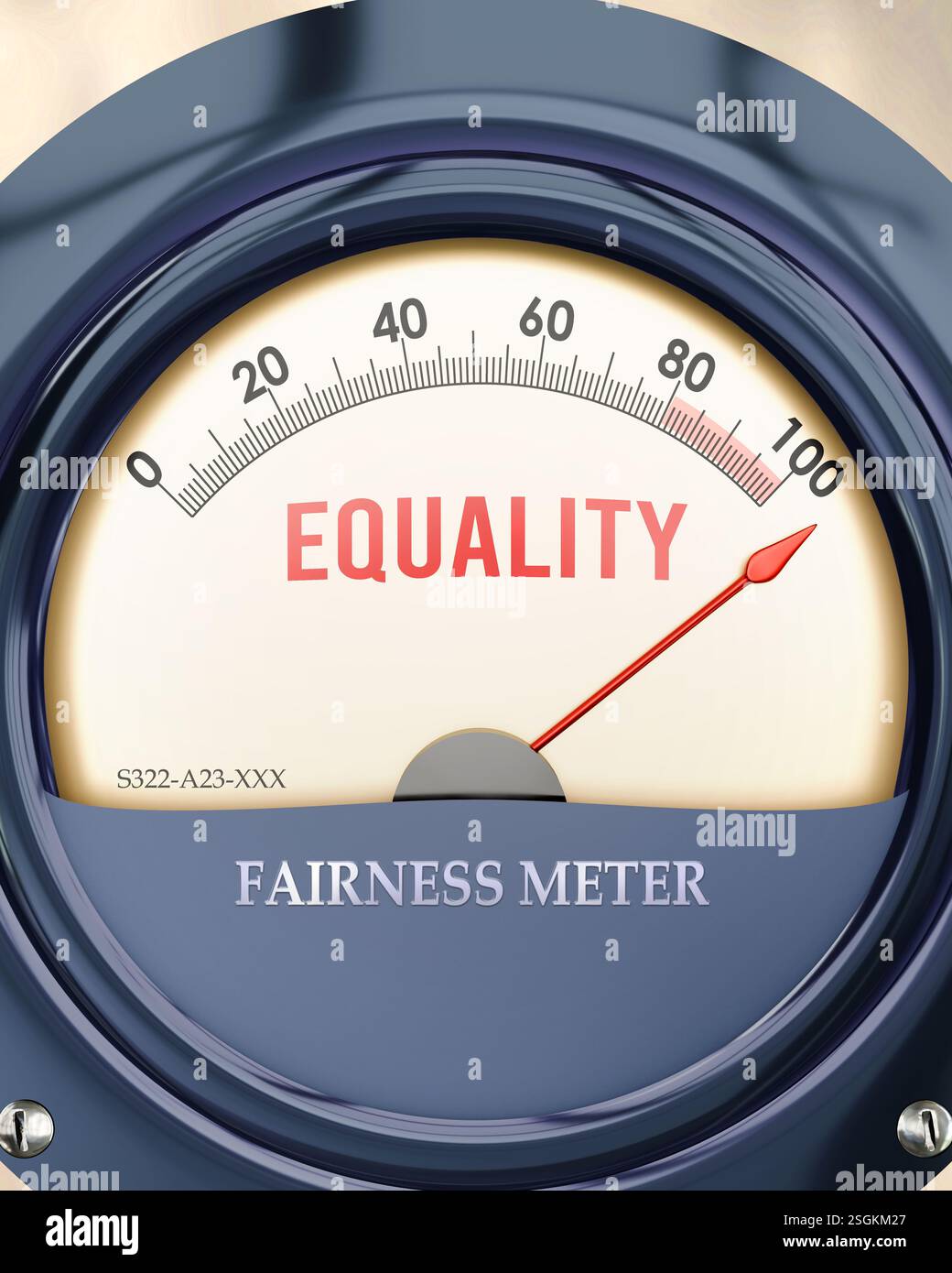 Equality and fairness meter that is hitting a full scale hi-res stock ...