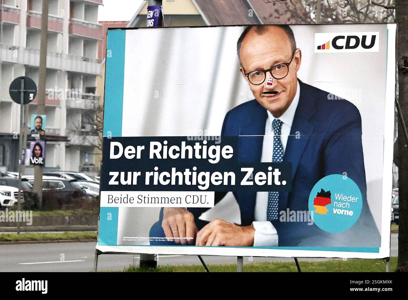 Wahlplakate 09.02.2025, Erfurt, Wahlplakate zur Bundestagswahl / Wahl ...