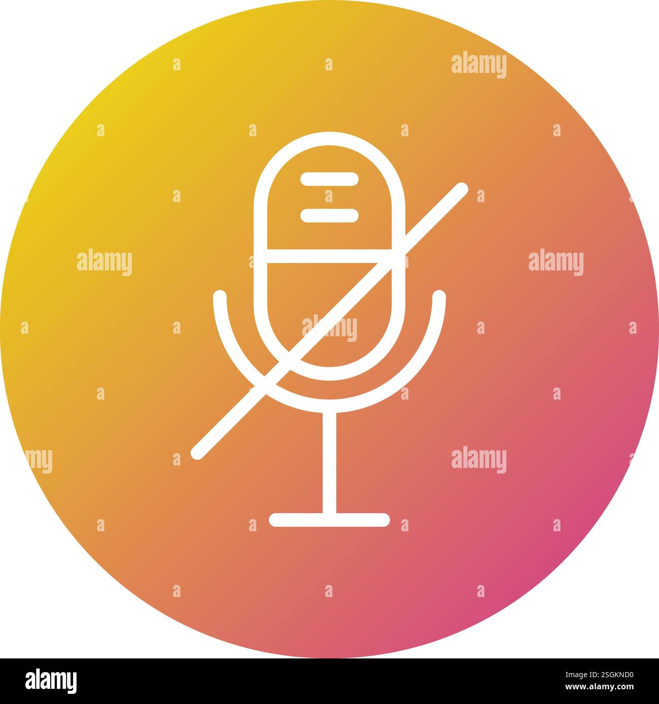 Microphone disable Vector Icon Design Illustration Stock Vector Image ...