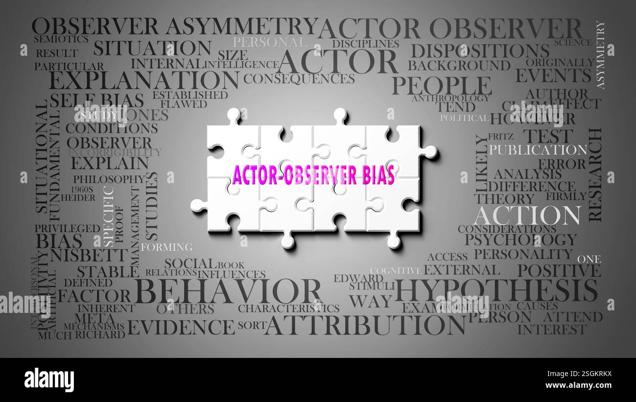 Actor observer bias as a complex subject hi-res stock photography and ...
