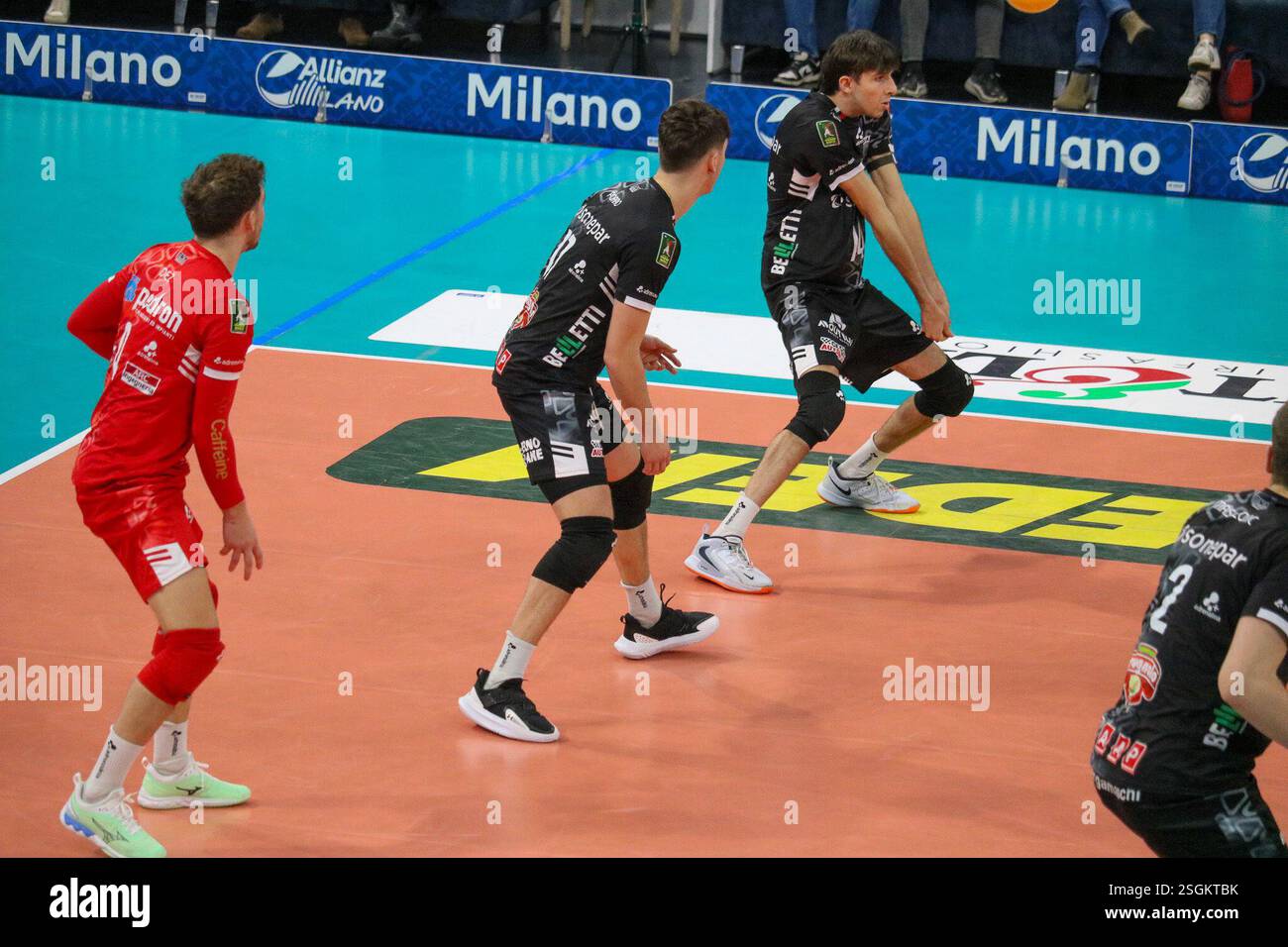 Milan, Italy. 09th Feb, 2025. BENJAMIN DIEZ, PAOLO PORRO E MATTIA ...