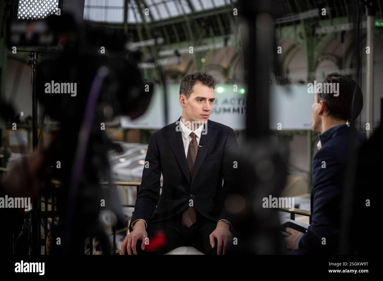 French founder of artificial intelligence start-up Mistral AI, Arthur ...