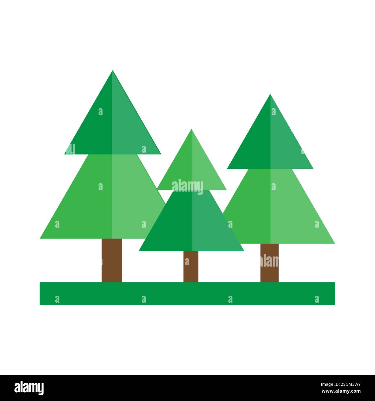 Pine tree graphic. Green forest shape. Minimal nature silhouette ...