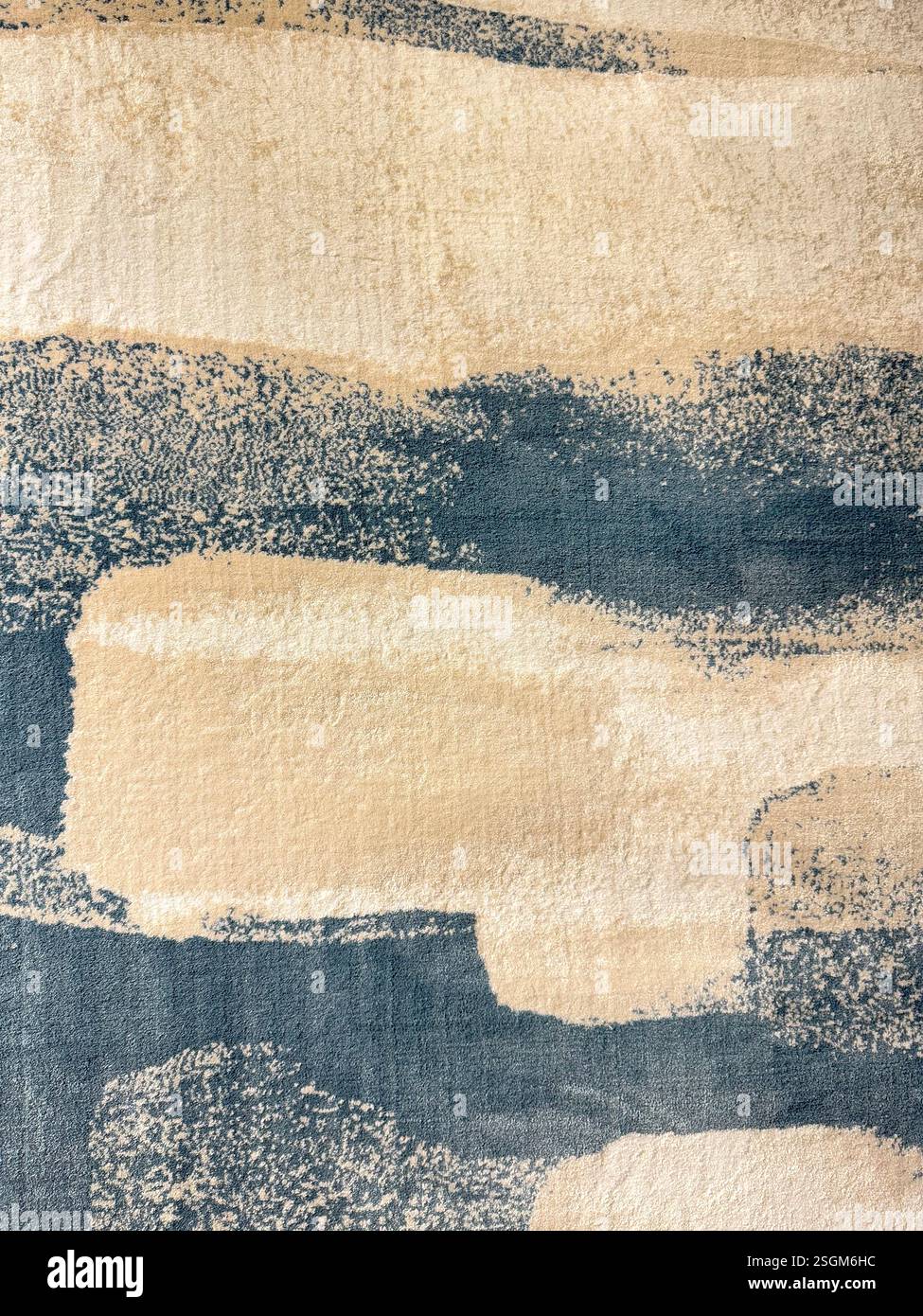 Carpet rug flooring texture in random blue brushed and yellow beige ...