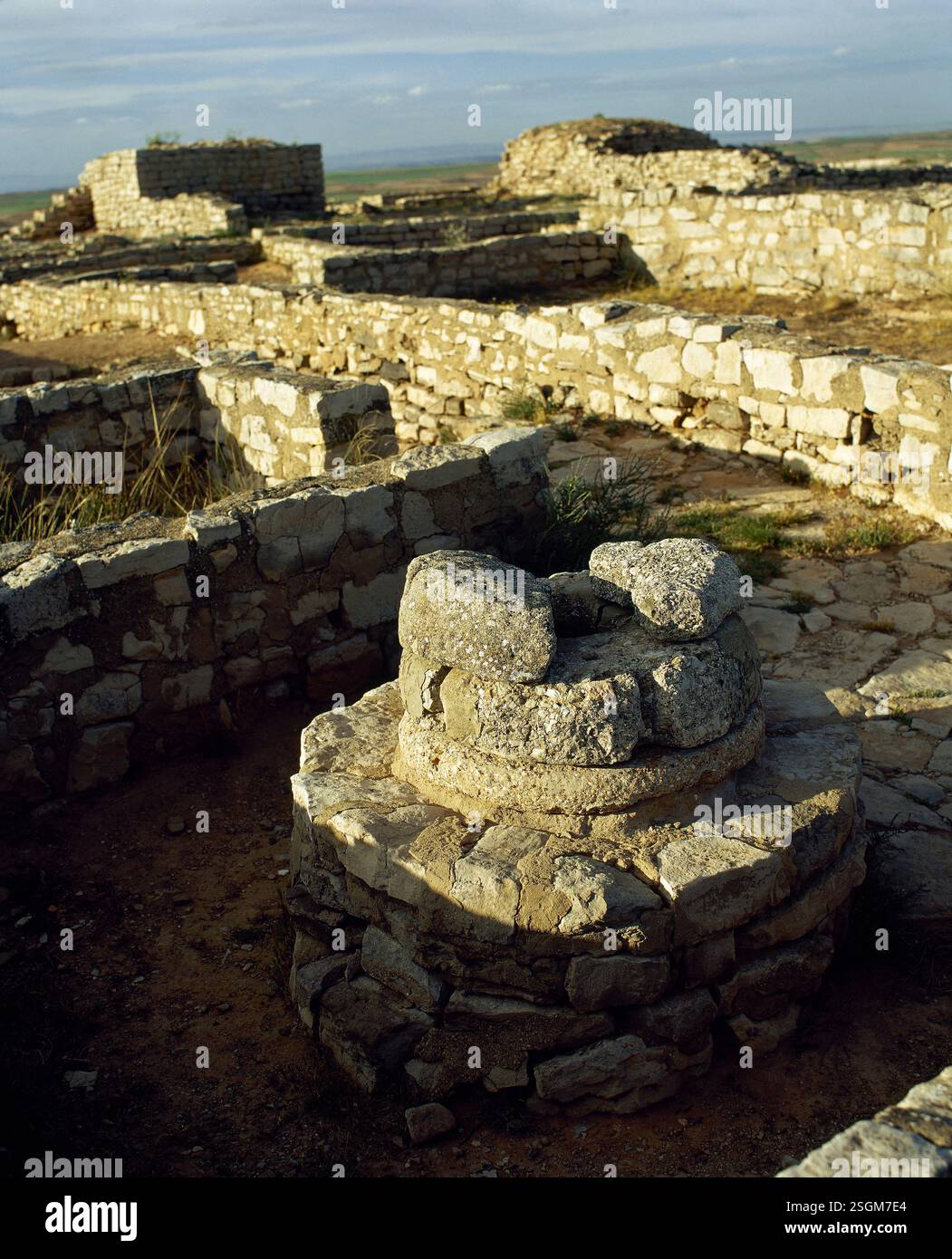 Detail of the Ibero-Roman Acropolis, Iberian-Roman settlement of Cabezo ...