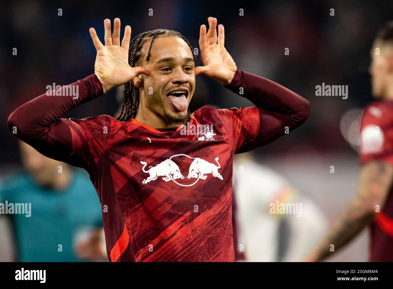 Leipzig, Germany. 09th Feb, 2025. Xavi Simons (10) of RB Leipzig seen ...