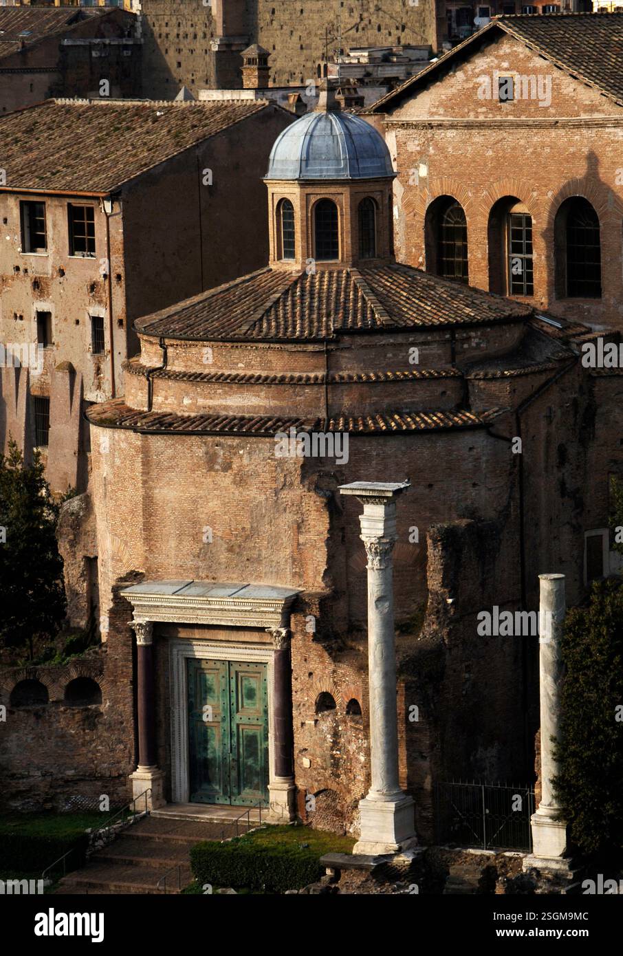 The temple of romulus built in the basilica hi-res stock photography ...