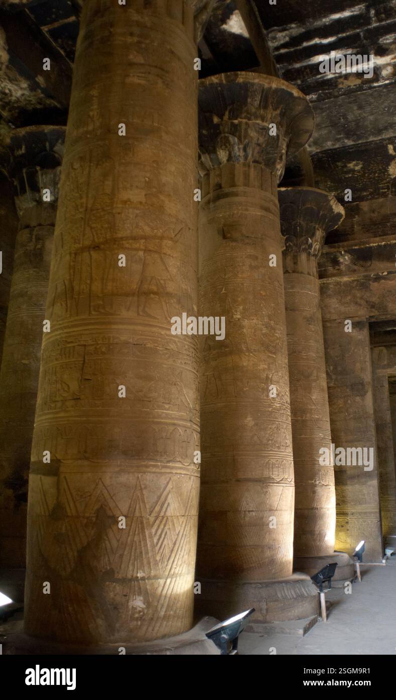 The Second Hypostyle Hall, Temple of Edfu, Egypt, Ptolemaic period, 237 ...