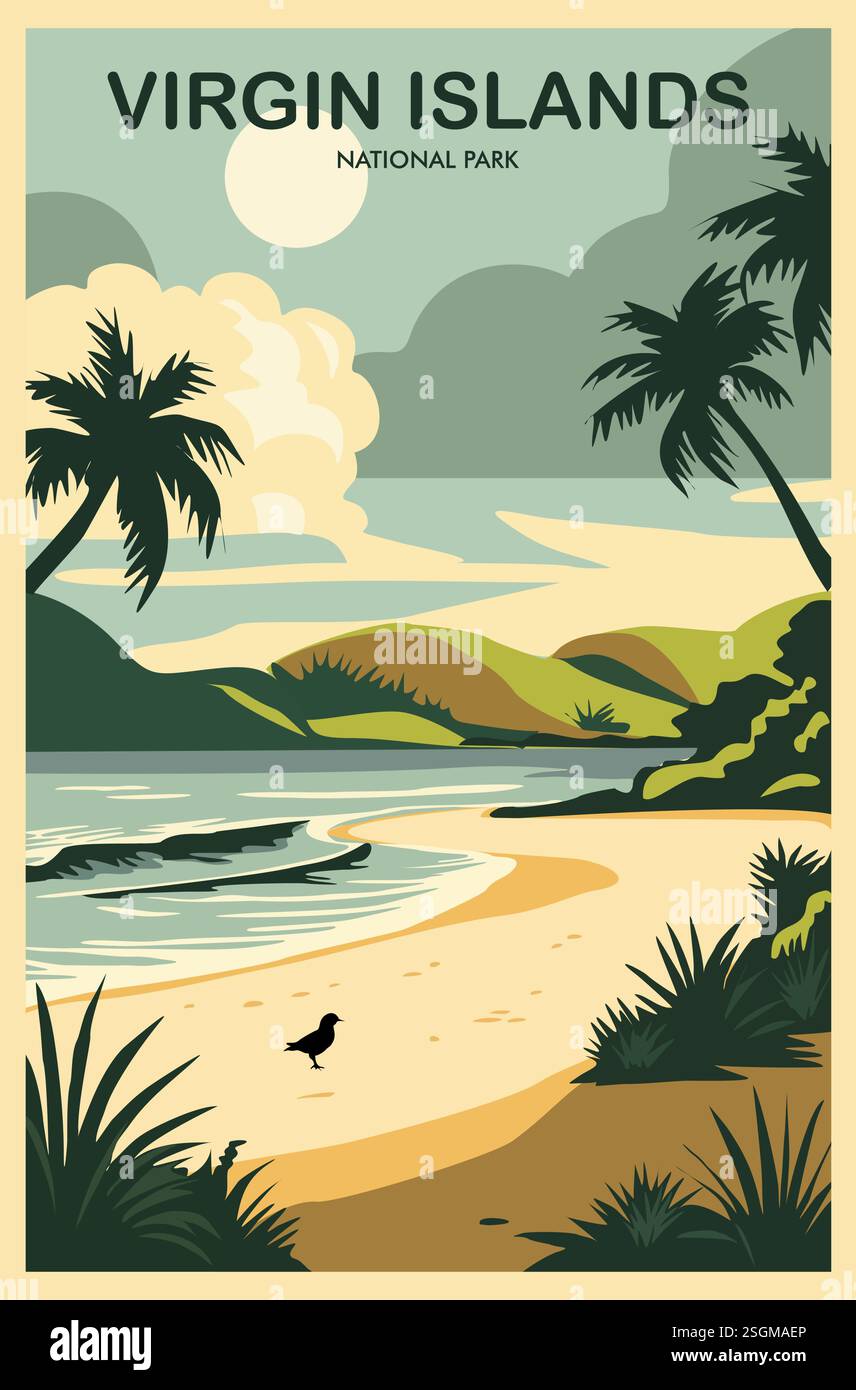 National park ocean view Stock Vector Images - Alamy