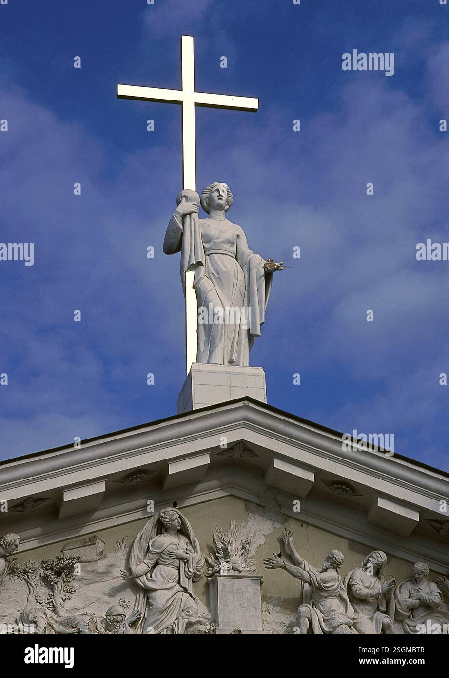 Statue of Saint Helena holding the cross, Cathedral of Vilnius (1777 ...