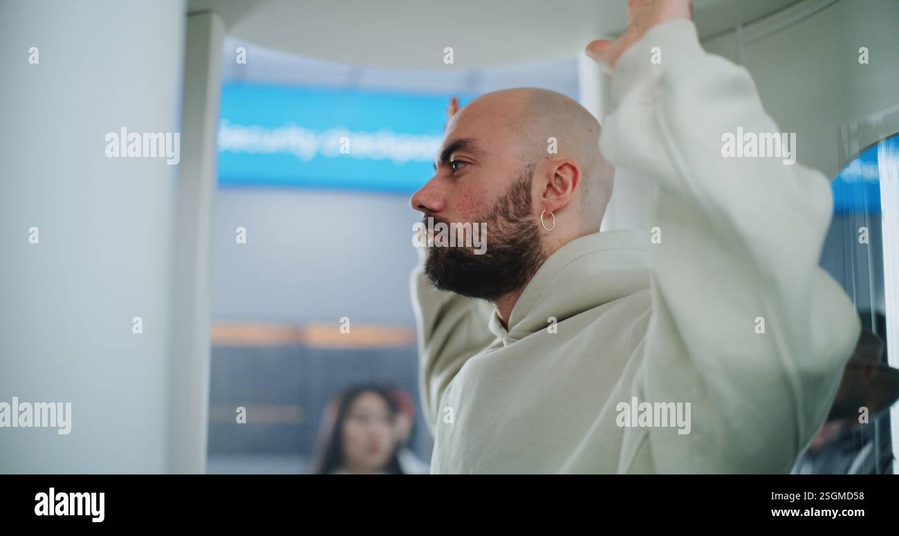 Airport Terminal: People with Diverse Ethnicity, Gender Walking Through ...